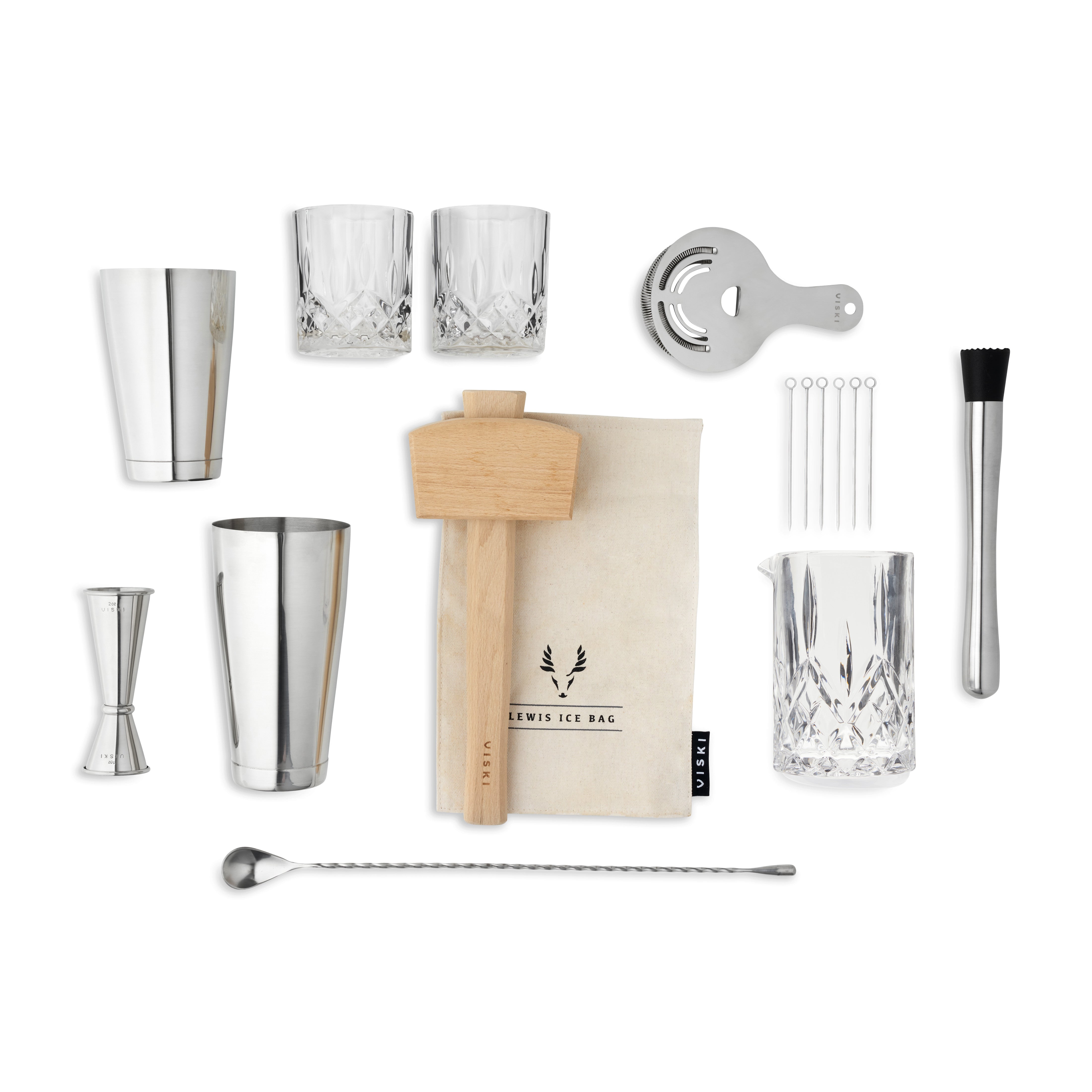 17-Piece Stainless Steel Barware Set – Wild Boar Cigar Company